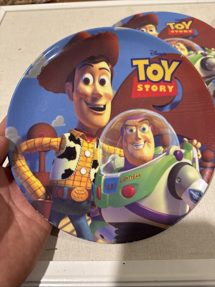 4 Disney Pixar Toy Story Dinnerware Plates Hasbro 1995 Great Condition ...