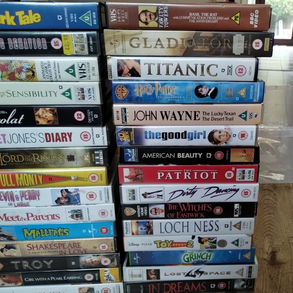 VHS Video Tape Bundle Job Lot - 30 Random VHS TAPES from The 80s And ...