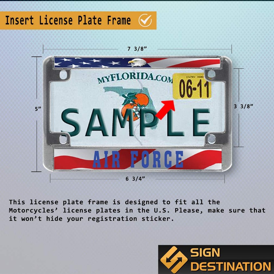Sign Destination Metal Bike License Plate Frame Veteran U.S. Army 1 ...