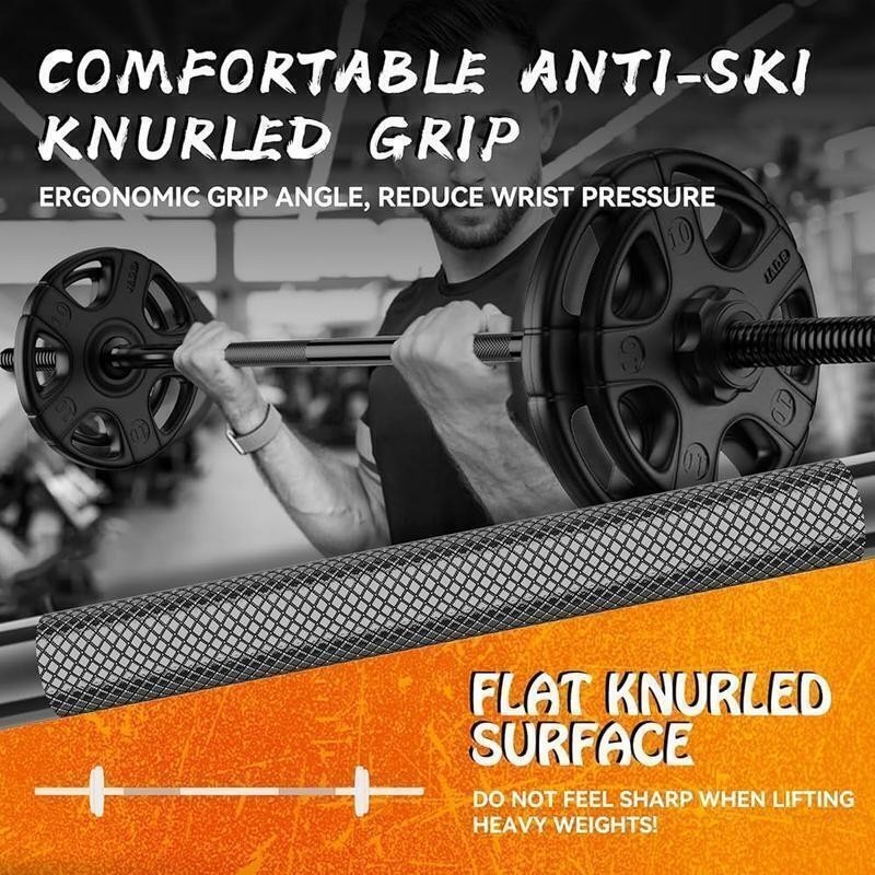 55" Weight Lifting Bar 1" Standard Straight Olympic Barbell Bar Weight ...