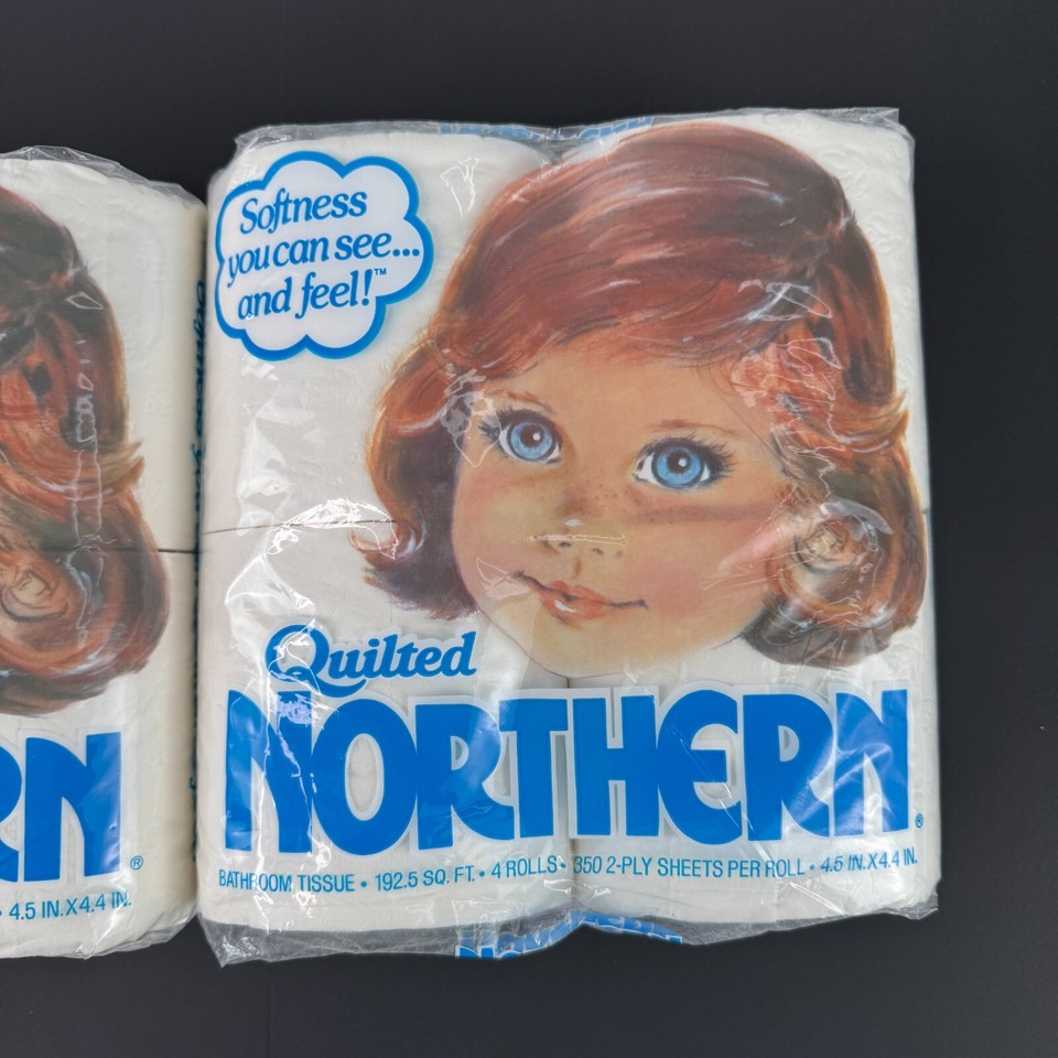 Vintage 1983 Quilted Northern Bath Toilet Paper Tissue Prop BLUE GIRL ...