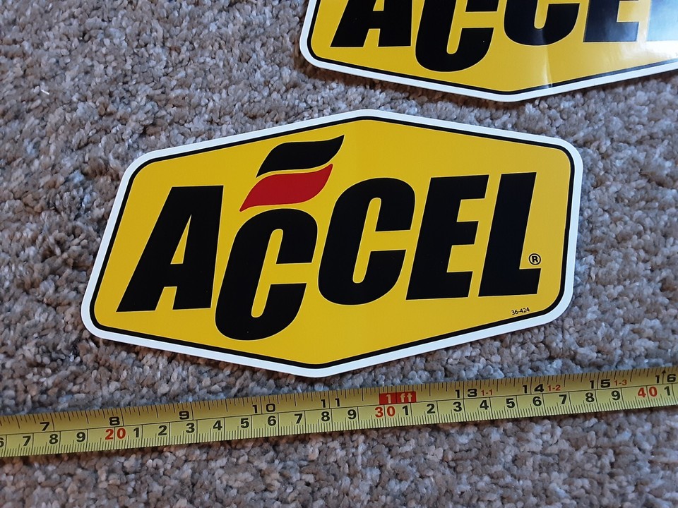 Lot of 2 Classic Accel Ignition Racing Decals NHRA NASCAR Stickers Hot ...
