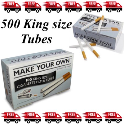 500 MAKE YOUR OWN BY RIZLA CIGARETTE KING SIZE FILTER TUBES THE NEW ...