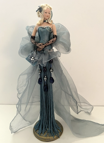Victorian Tassel Doll Porcelain Blond Hair Popular Creations W/Stand ...