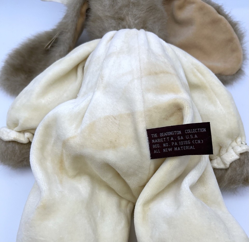 Bearington Collection “Mindy” the Bunny Rabbit Plush in Yellow Outfit ...