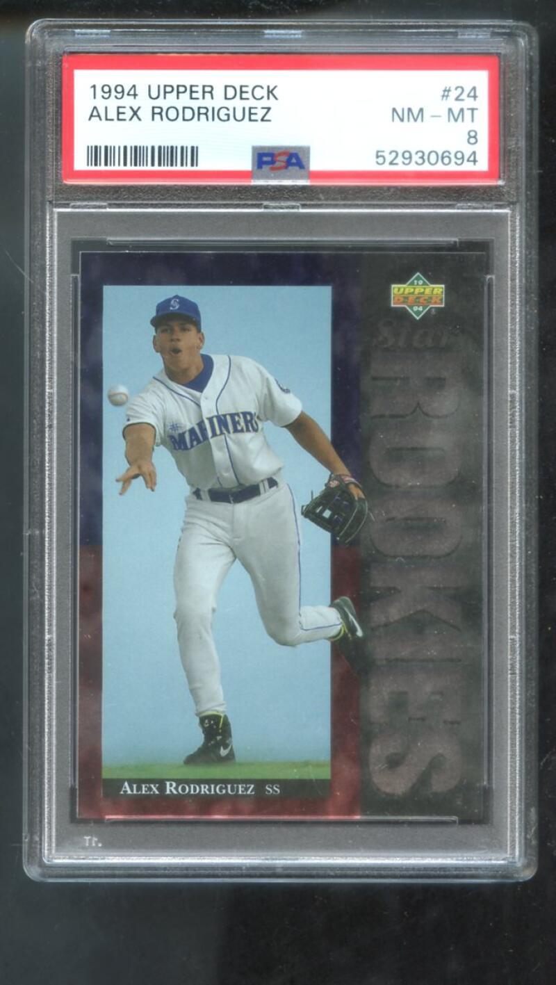 1994 Upper Deck #24 Alex Rodriguez Arod ROOKIE RC PSA 8 Graded Baseball ...