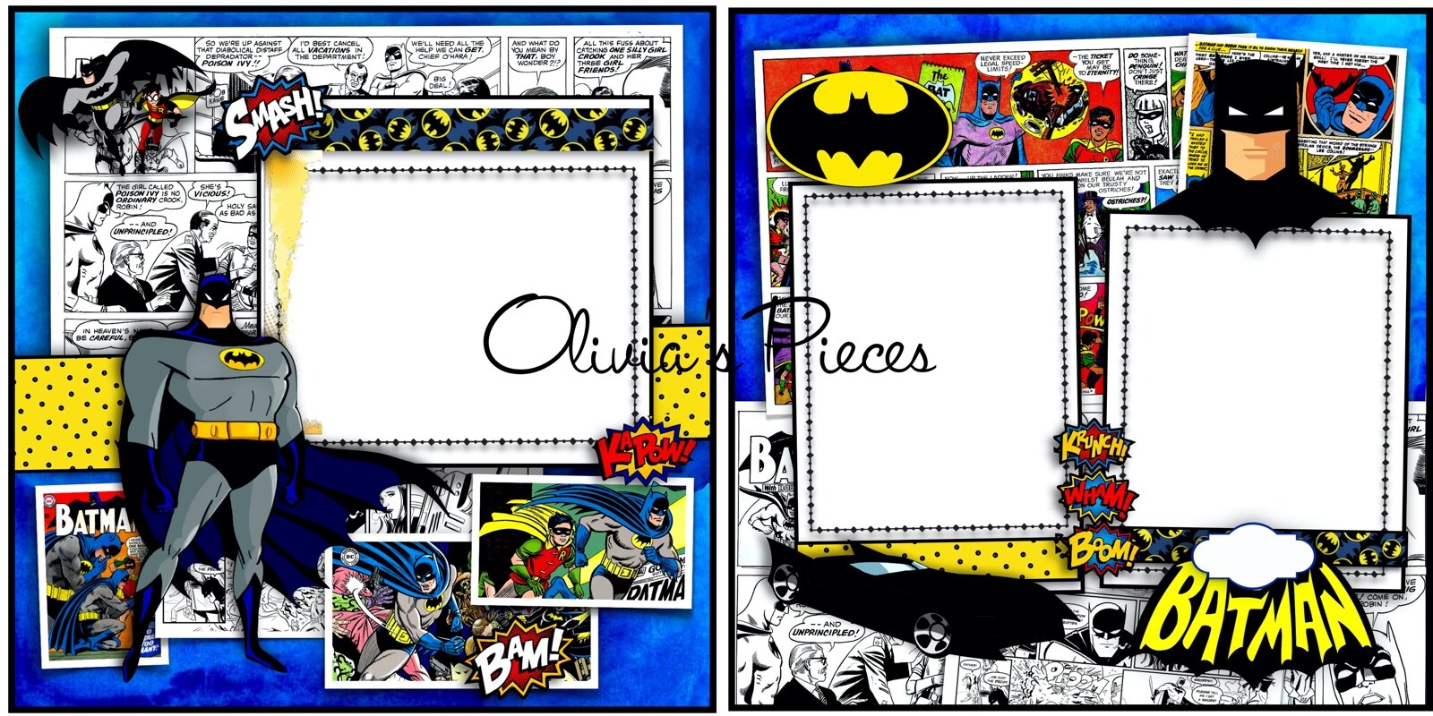 Batman- PRINTED Scrapbook Pages - OliviasPieces | eBay