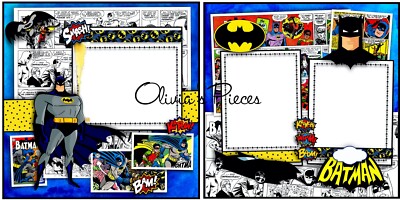 Batman- PRINTED Scrapbook Pages - OliviasPieces | eBay
