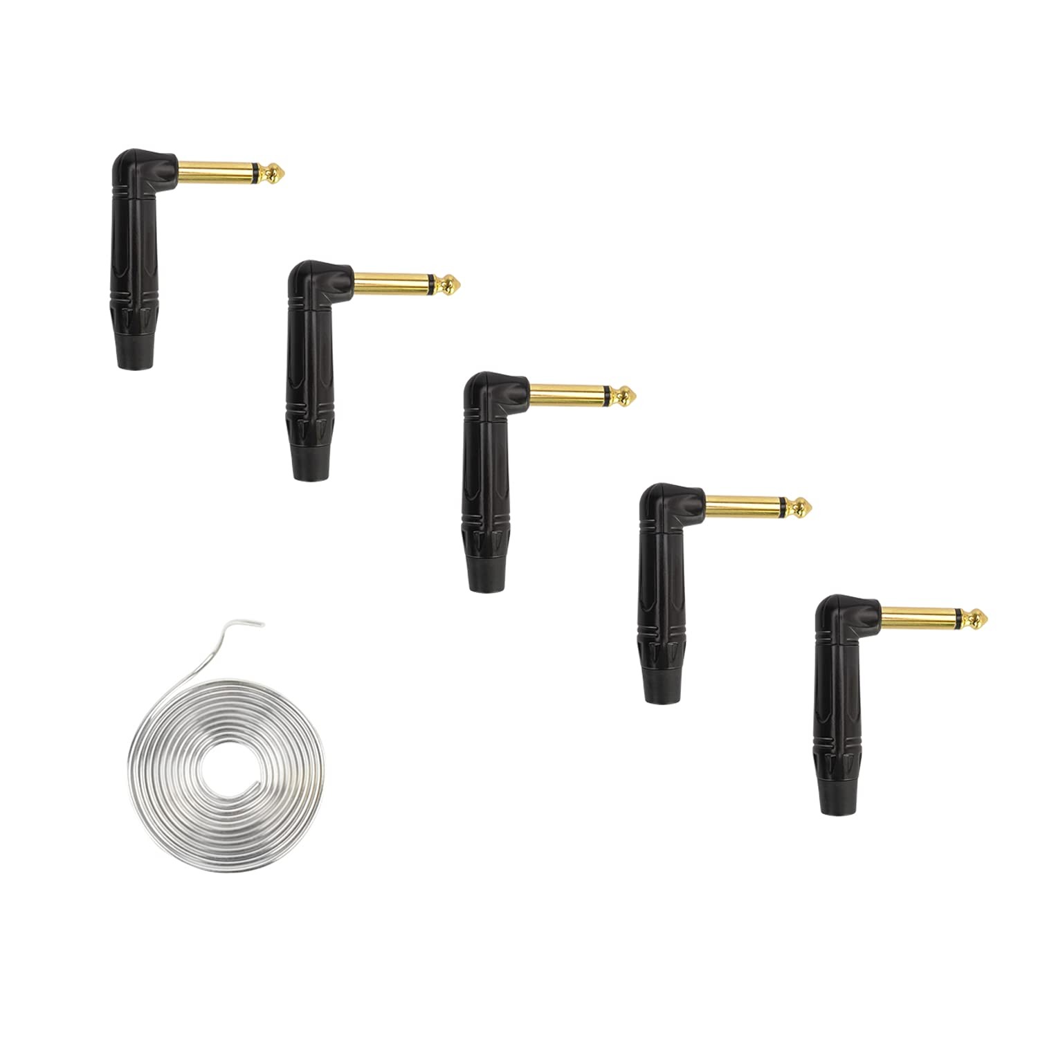 1/4" Audio Plugs 6.35mm TS Male, Heavy Duty Connector for DJ Mixer ...