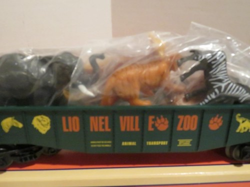 LIONEL TRAINS - 19476- LIONELVILLE ZOO GONDOLA W/ANIMALS- 0/027 - NEW ...