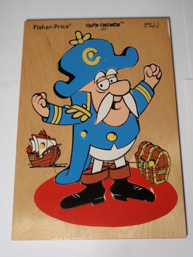 Vtg Fisher Price Cap’n Captain Crunch Wooden Puzzle Board | eBay
