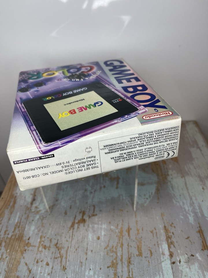 Nintendo GameBoy Color Clear Atomic Purple with Box Console Boxed ...