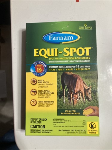 Equi Spot Spot On Fly Tick Control for Horse Equine Kills Repel Insect ...