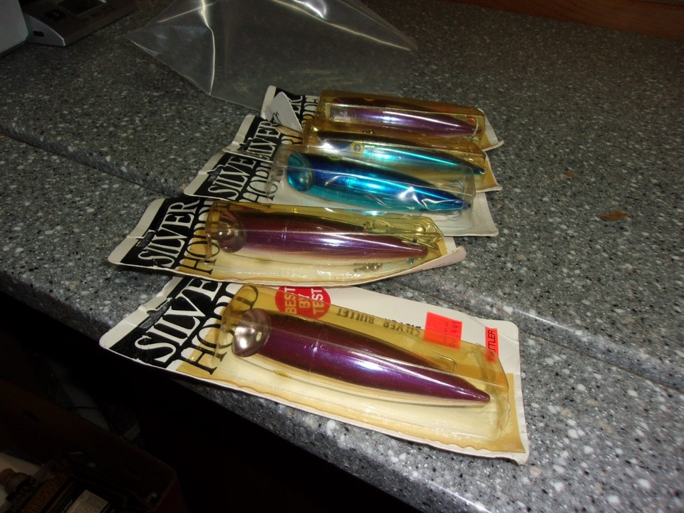 A42 silver horde silver bullet j plug lure lot NOS purple blue | eBay