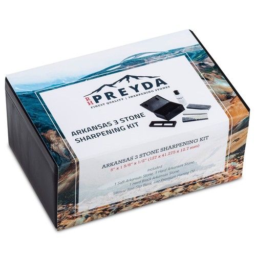 Arkansas 3-Stone Sharpening Kit, Sharpening Stones and Premium Honing ...
