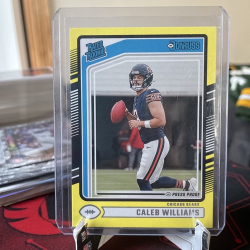 2024 Panini Donruss - Rated Rookie Caleb Williams #327 Yellow Press ...