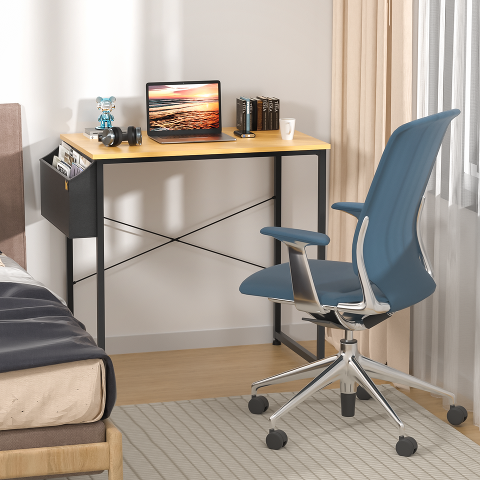 Light Walnut Wood 32"Home Computer Desk Office Workstation Student ...