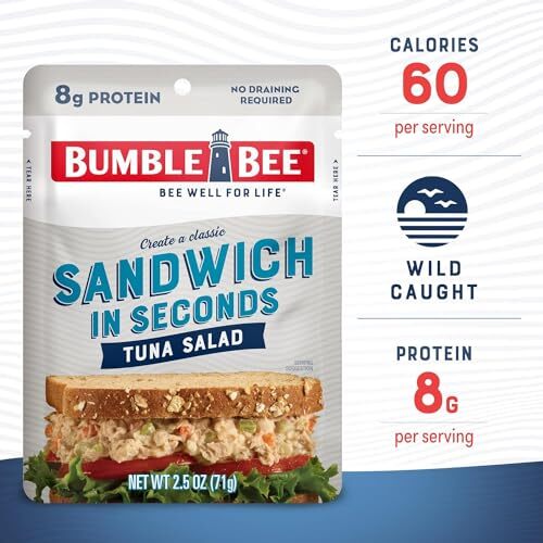 Bumble Bee Sandwich in Seconds Tuna Salad 2.5 oz Pouch - Ready to Eat ...