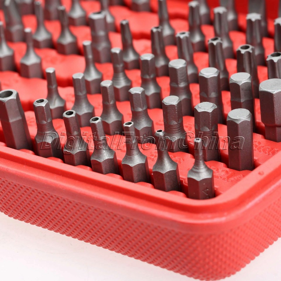 100pc Security Magnetic Bit Set Screwdriver Holder Nut Impact Driver ...