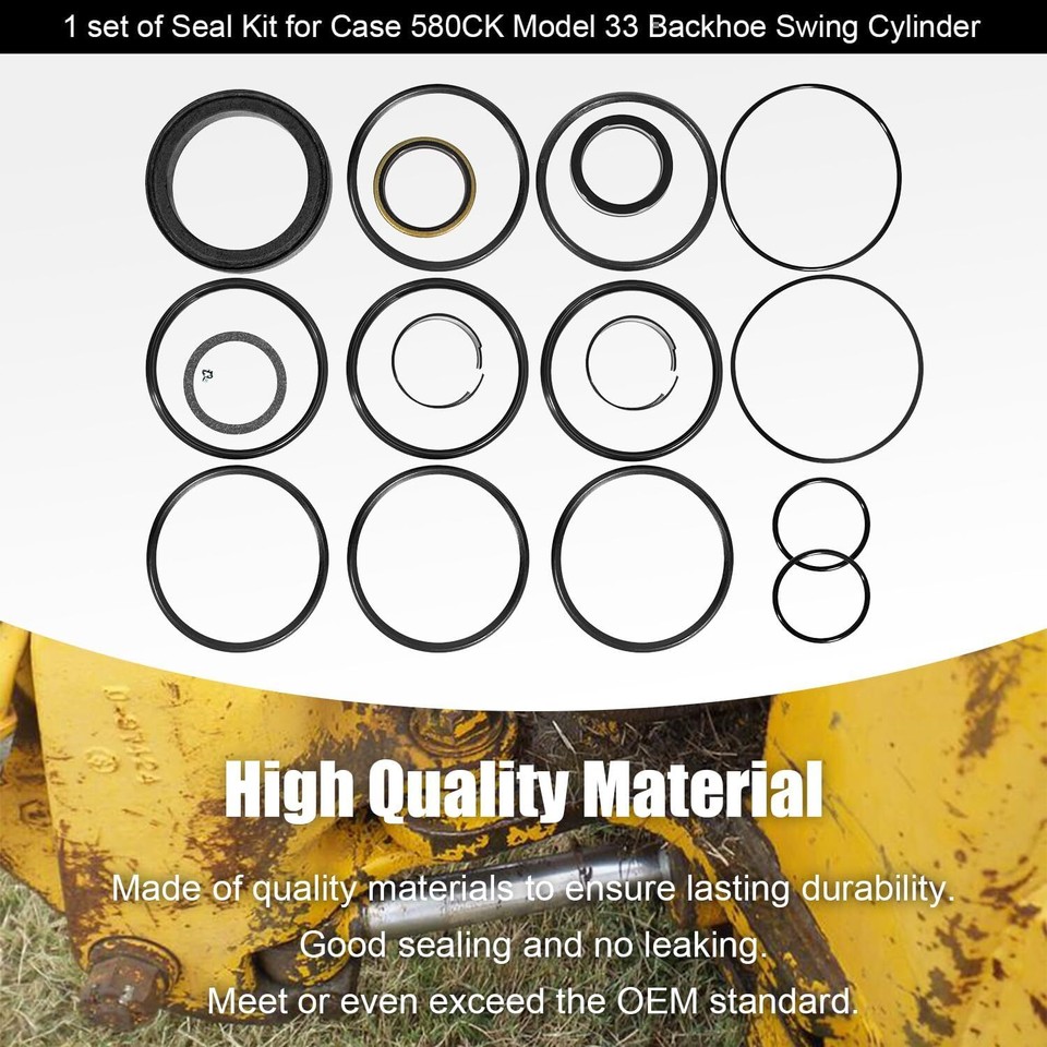 Repair Seal Kit for Case 580CK Model 33 Backhoe Swing Cylinder 1966 ...