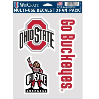Ohio State Buckeyes Multi Use Decal Sticker Sheet - 3 Fan Pack *Free ...
