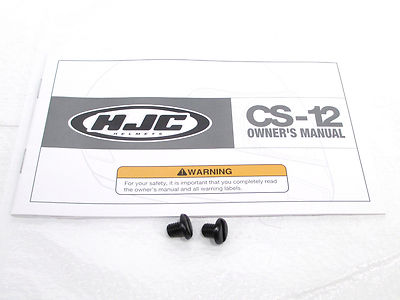 HJC CS-12 Helmet Owner's Manual with Helmet Hardware | eBay