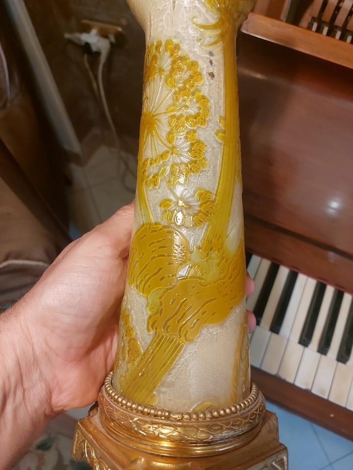 Emile Galle , 1846 1904 Rare French Cameo Art Glass Antique Authentic ...