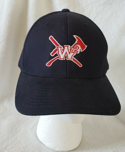 W2 Fire Services Firefighter crossed axes hat cap logo Police FF blue ...