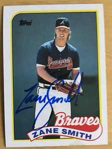 ZANE SMITH ATLANTA BRAVES SIGNED TOPPS 1989 CARD #688 AUTOGRAPH | eBay