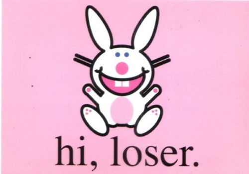 It's Happy Bunny Hi, Loser 4 x 6 Art Pink Postcard MINT NEW UNUSED | eBay