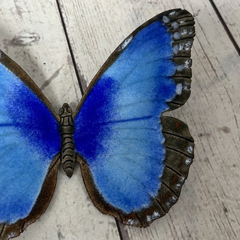 Bovano Of Cheshire Blue Morpho Butterfly Wall Sculpture | eBay