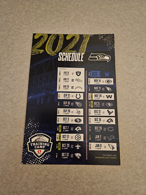 ES23 Seattle Seahawks 2021 NFL Football Magnet Schedule - Safeway | eBay