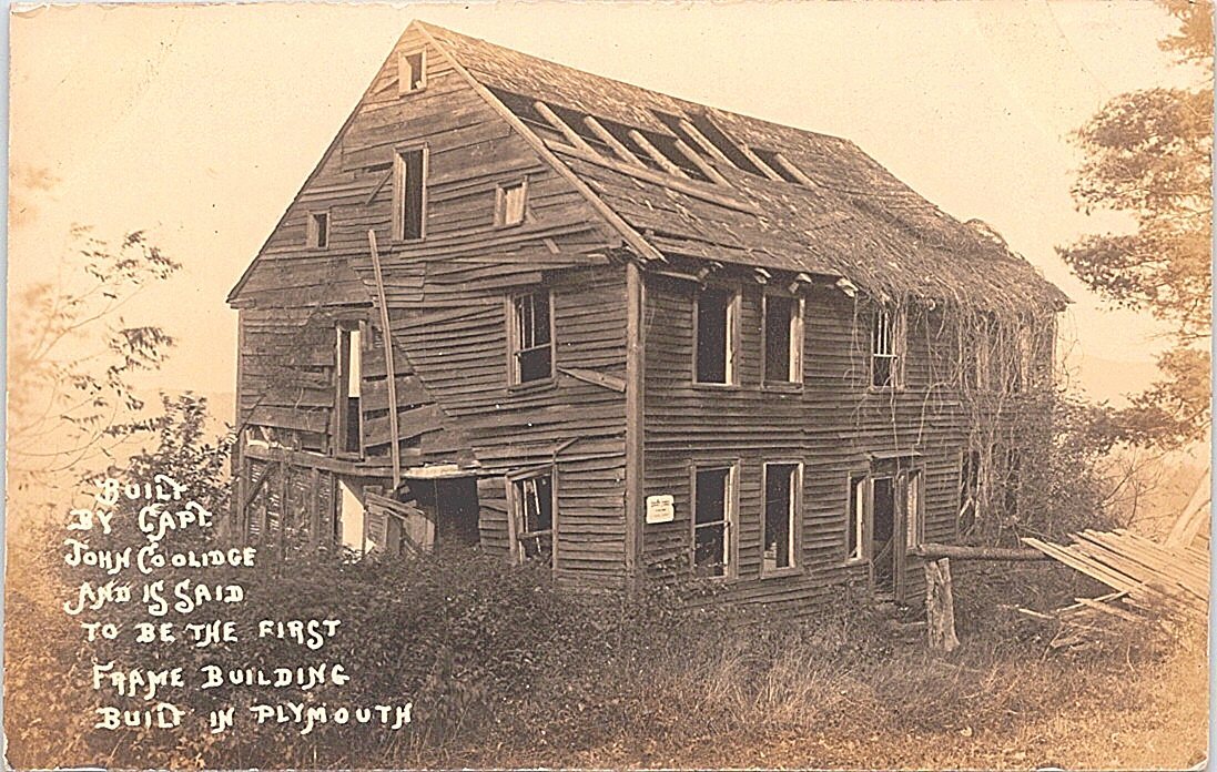 RPPC Plymouth Massachusetts 1600s Frame Building Capt. John Coolidge ...