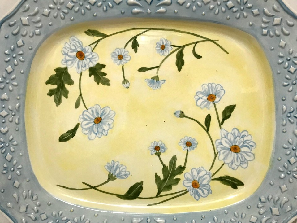 NEW Block Basics 17" Rectangular Serving Platter Daisy Chain by GEAR ...
