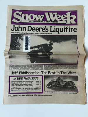 SNOW WEEK Snowmobile Racing Magazine Newspaper Publication December 7 ...