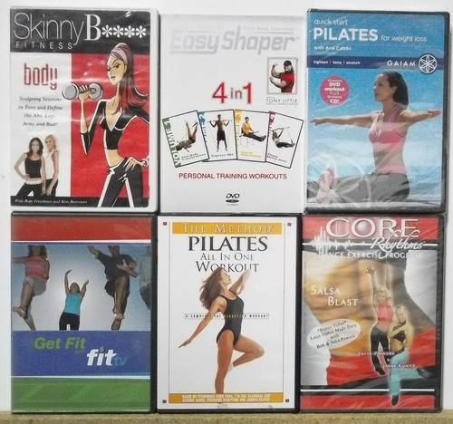 6 EXERCISE FITNESS AEROBICS WORKOUT DVDs READ LIST INSIDE Lot #M217 ...
