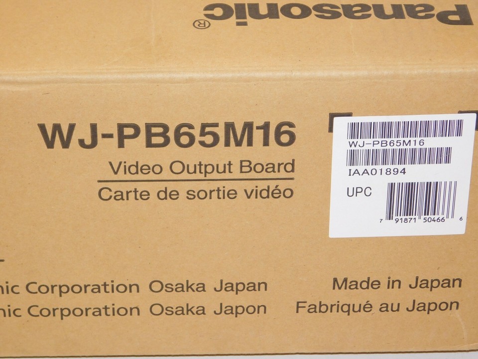 New Panasonic WJ-PB65M16 Video Output Board for WJ-SX650 Matrix ...