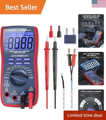 TRMS Digital Multimeter with Auto-Ranging & 6000 Counts - Precision Volt Meter | eBay