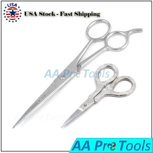GERMAN Barber Hair Cutting Scissors Shears 7.5" + Free Embroidery ...