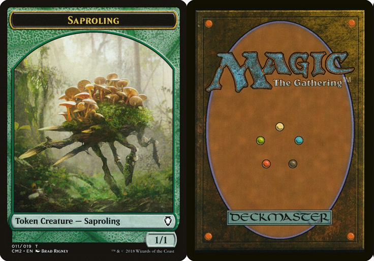 10 Token Cards - Saproling - Commander Anthology 2 - SAME ART - Magic ...