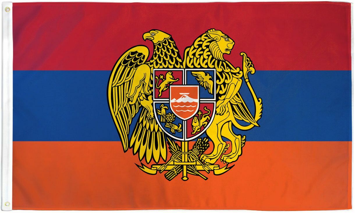 Armenian Coat of Arms Flag 3x5 ft Country Banner Armenia National Crest ...