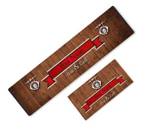PERSONALISED BAR AND GRILL RUNNER IDEAL FOR HOME PUB BEER MAT OCCASION ...