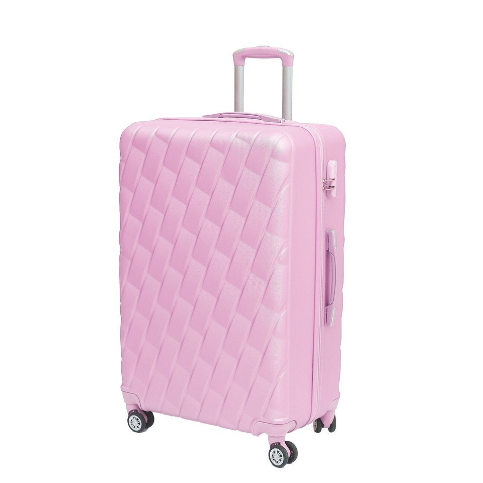 Suitcase Cabin Carry On Hand Luggage 4 Wheels Hard Shell Travel ABS ...