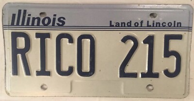 Vanity RICO 215 license plate Richard Rick Puerto Henry Ricardo Enrico ...