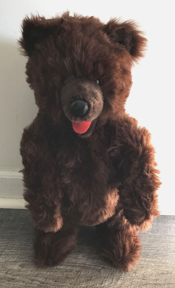 Brown Bear Mighty Star Stuffed Animal Plush Toy Vintage Spiky Fur Teddy ...