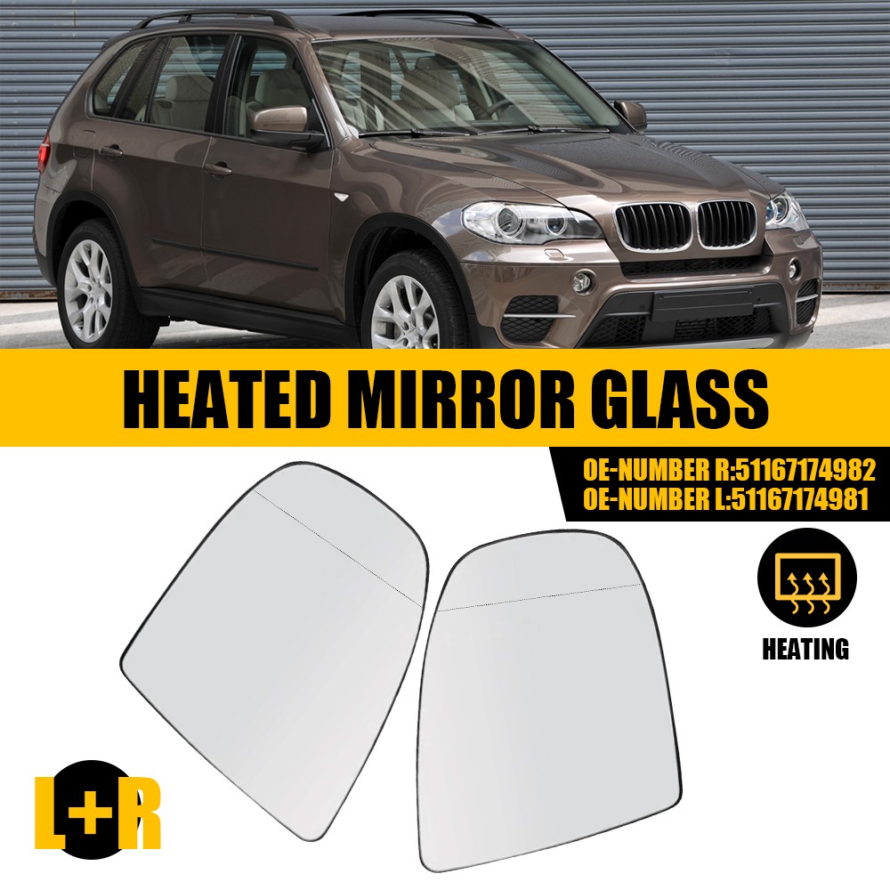 For Bmw X5 X6 E70 E70 E72 Left Side Right Door Wing Mirror Glass Heated ...