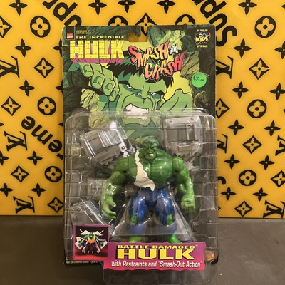 The Incredible Hulk Smash And Crash Battle Damaged Hulk Toy Biz 1997 | eBay