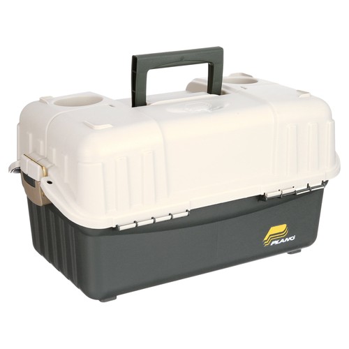 Plano Large 6-Tray Tackle Storage Box Hip Roof Green/Sand Fishing ...