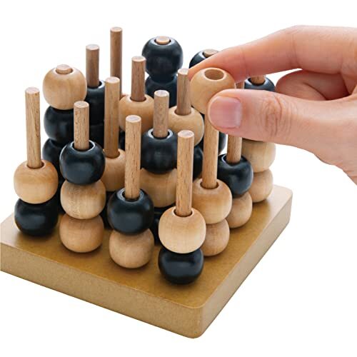 Hanayama Brain Training Puzzle Katsuno 3D Four Eyes Wooden Puzzle ...