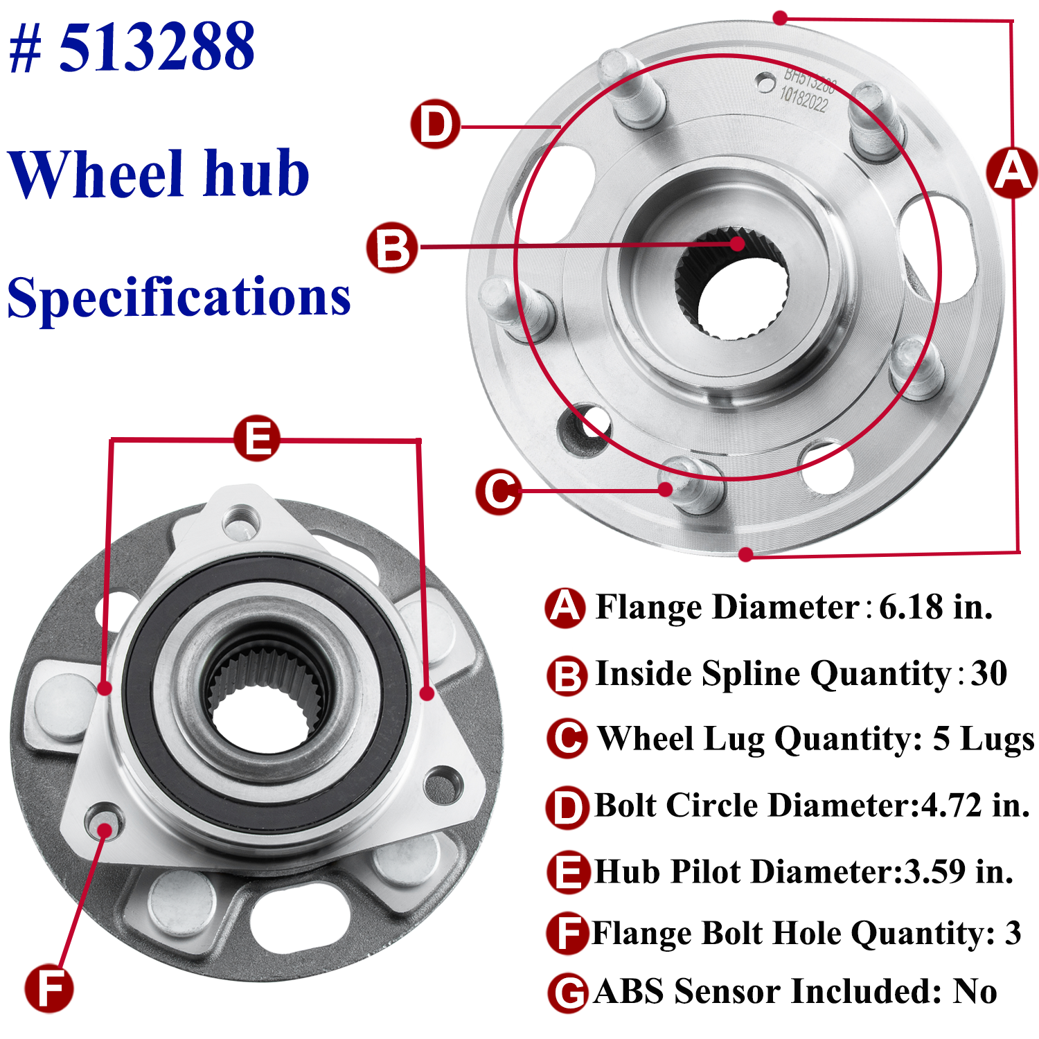 Front / Rear Wheel Hub Bearings For Chevy Equinox Impala GMC Terrain ...